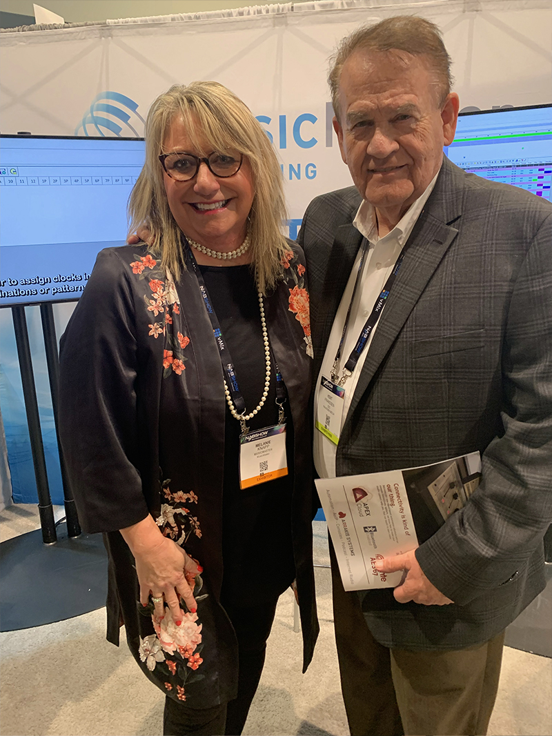 Melanie with Kent Frandsen, Owner of Cache Valley Radio Group