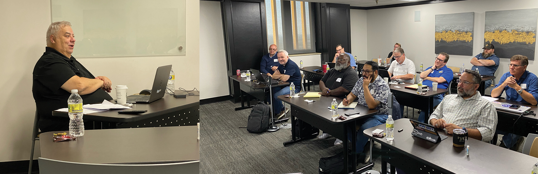 Joe Knapp leads a class of A+ students