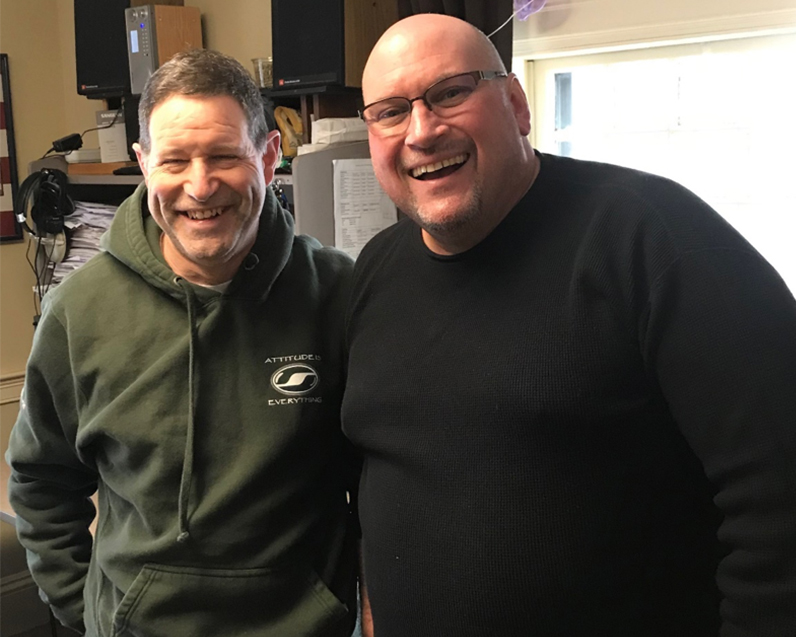 Steve McVie Solomon with Dave Tyler at CodComm in Hyannis, MA