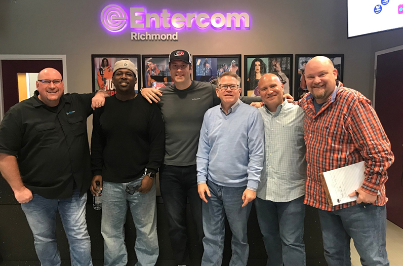 At Entercom Richmond: Dave Tyler, Mike Street, Zach Vaughn, Shane Finch ...